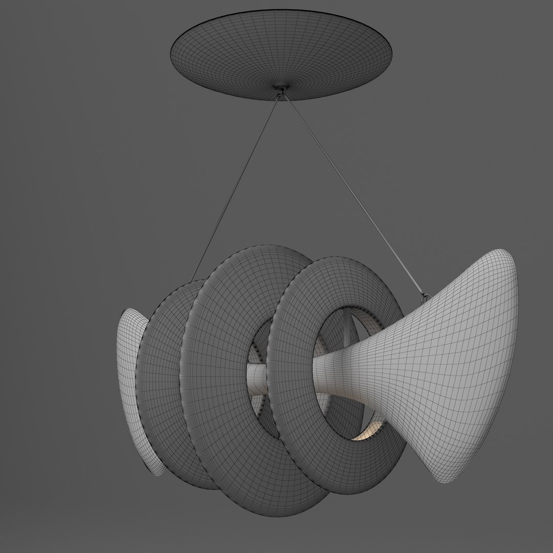 3D ceiling light bones lamp model - TurboSquid 1564749