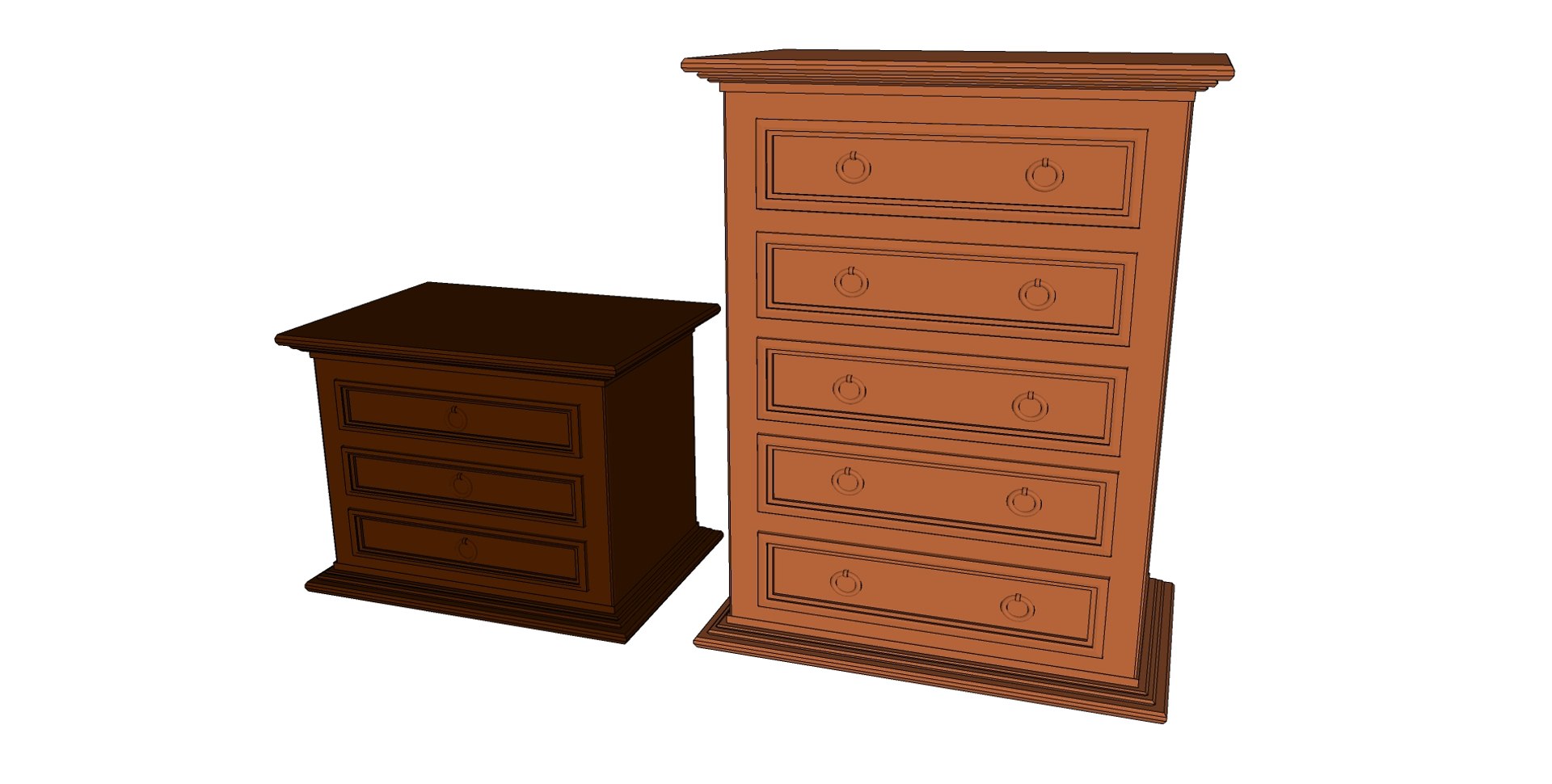 3d drawers small medium