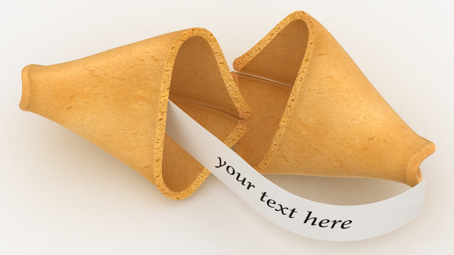 Realistic Broken Fortune Cookie Model - TurboSquid 1495769