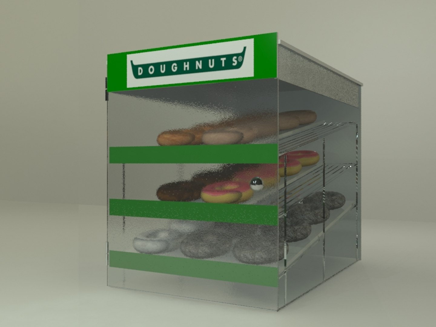 Doughnut Pastry Display 3d Model