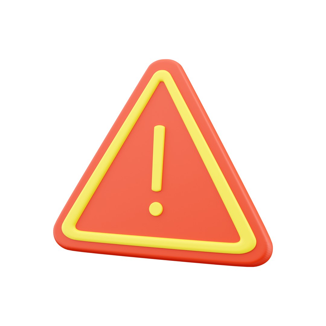 3d Warning Sign Icon 3D - TurboSquid 2066420