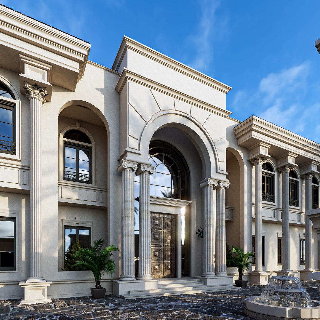 Luxury Classic Mansion 3D Model - TurboSquid 2241387