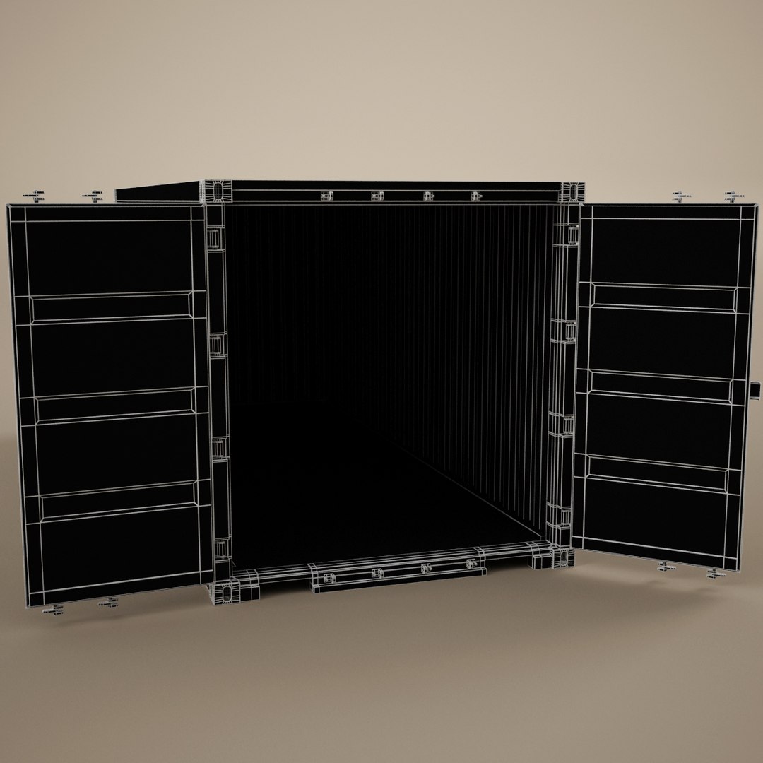 3d Container Iso 20 Model