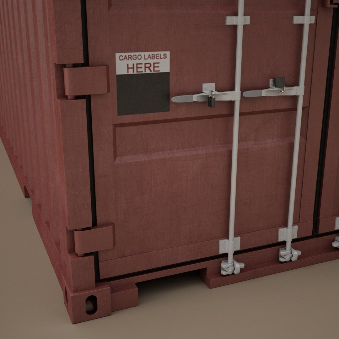 3d Container Iso 20 Model