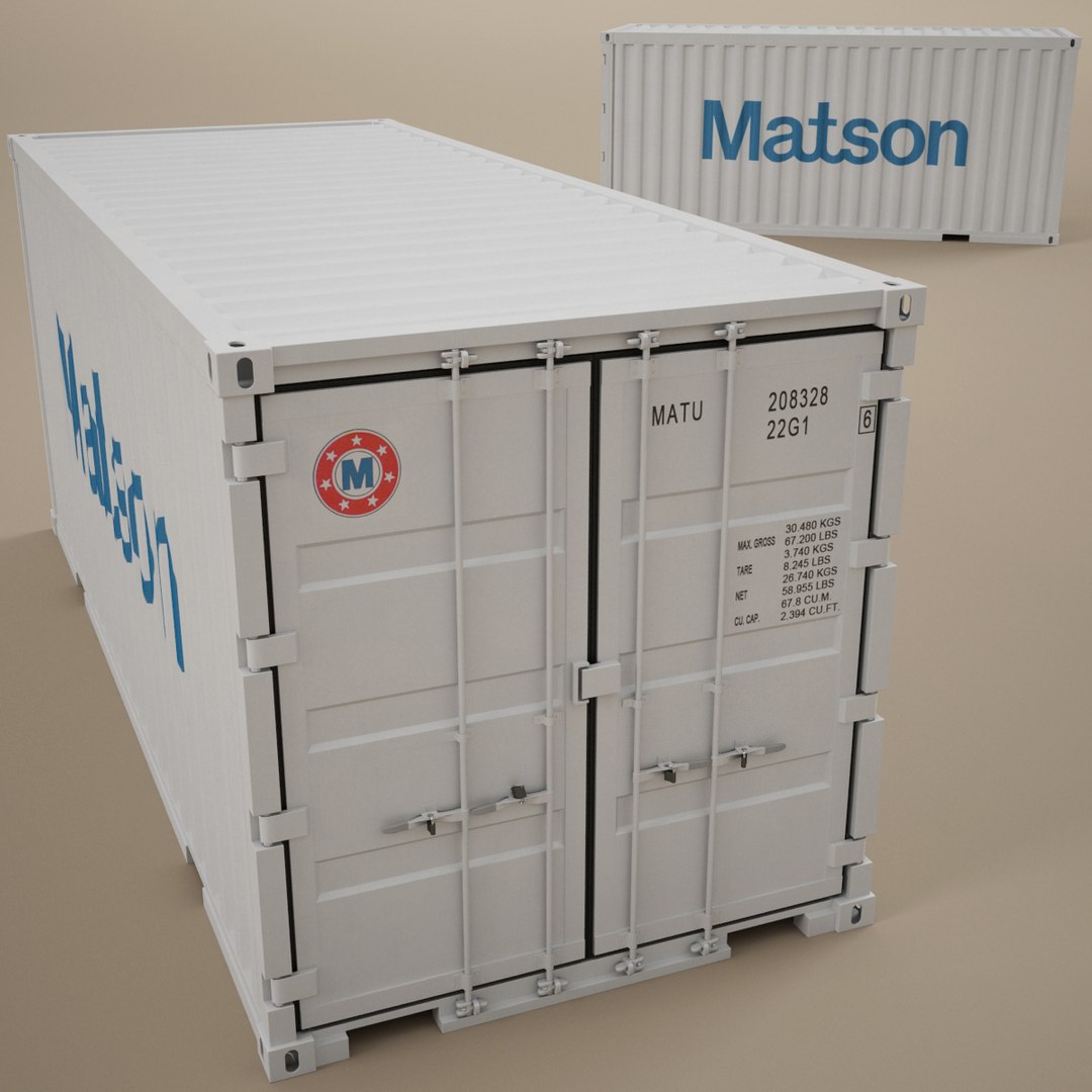 3d Container Iso 20 Model