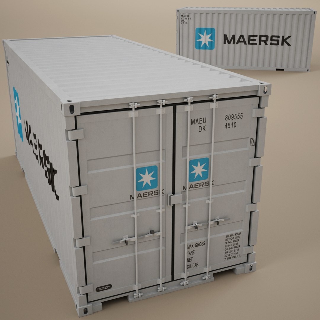 3d Container Iso 20 Model