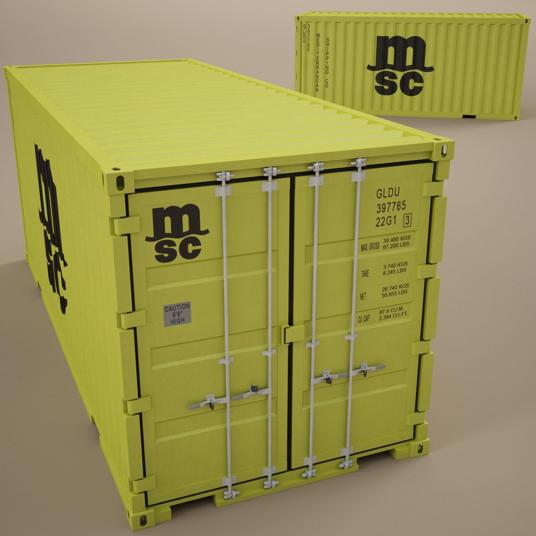 3d Container Iso 20 Model