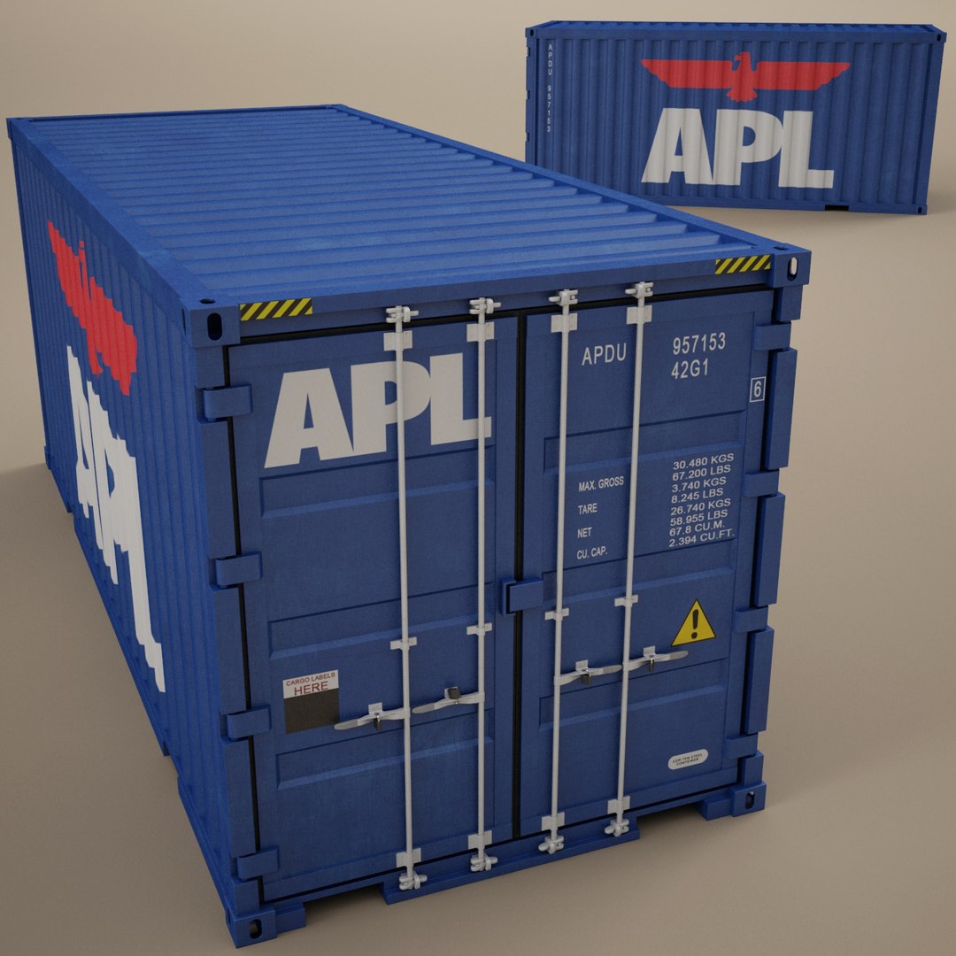 3d Container Iso 20 Model