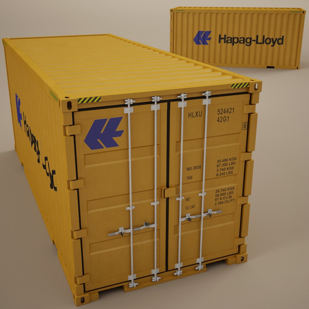 3d Container Iso 20 Model