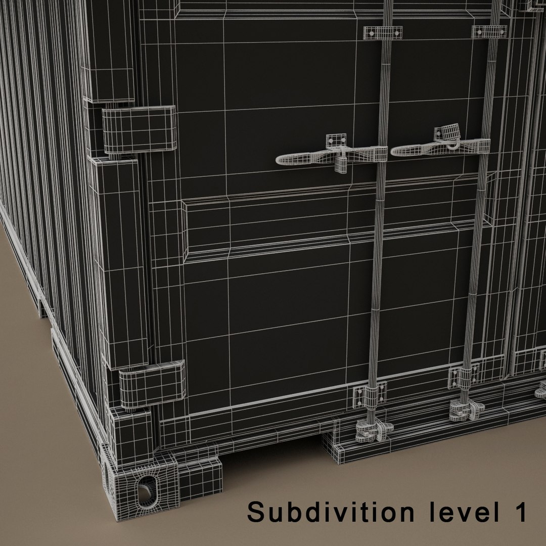 3d Container Iso 20 Model