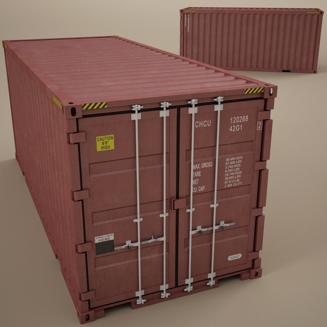 3d Container Iso 20 Model
