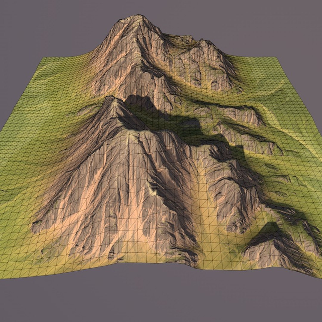 Mountain Maps Terrain 3ds