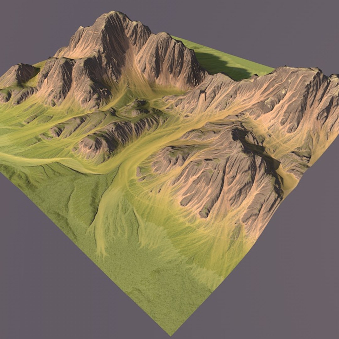 Mountain Maps Terrain 3ds