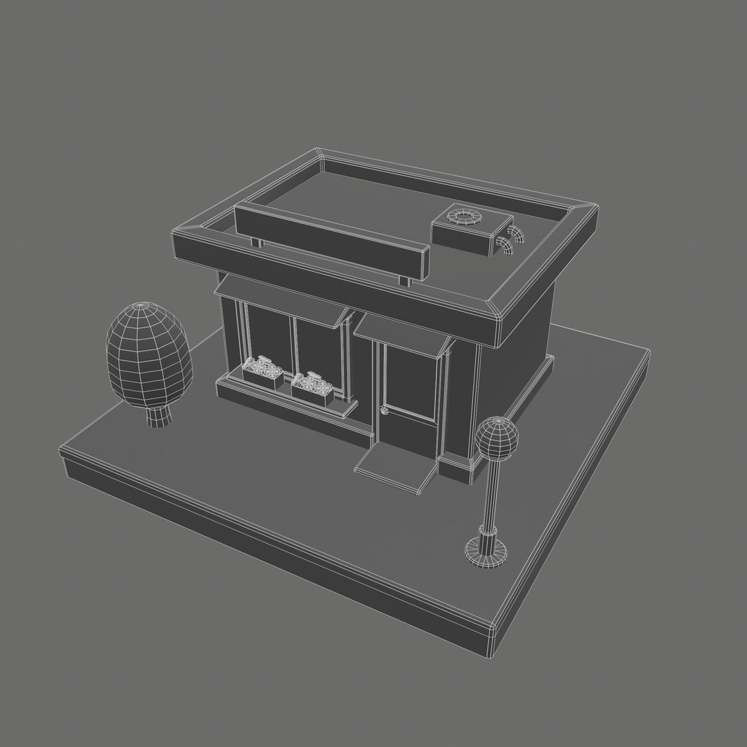 3D Model Low Poly Cartoon Building - TurboSquid 2220294
