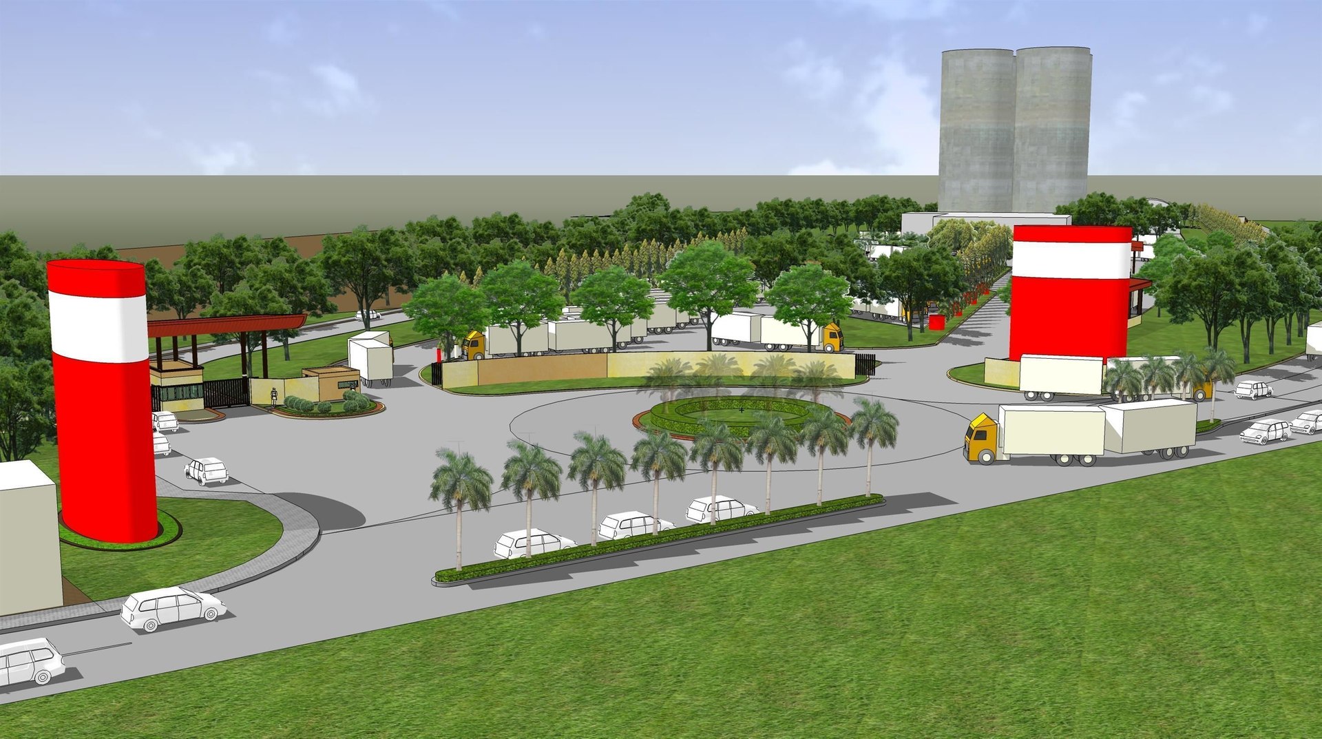 3D Layout Of Factory Entrance Model - TurboSquid 1887132