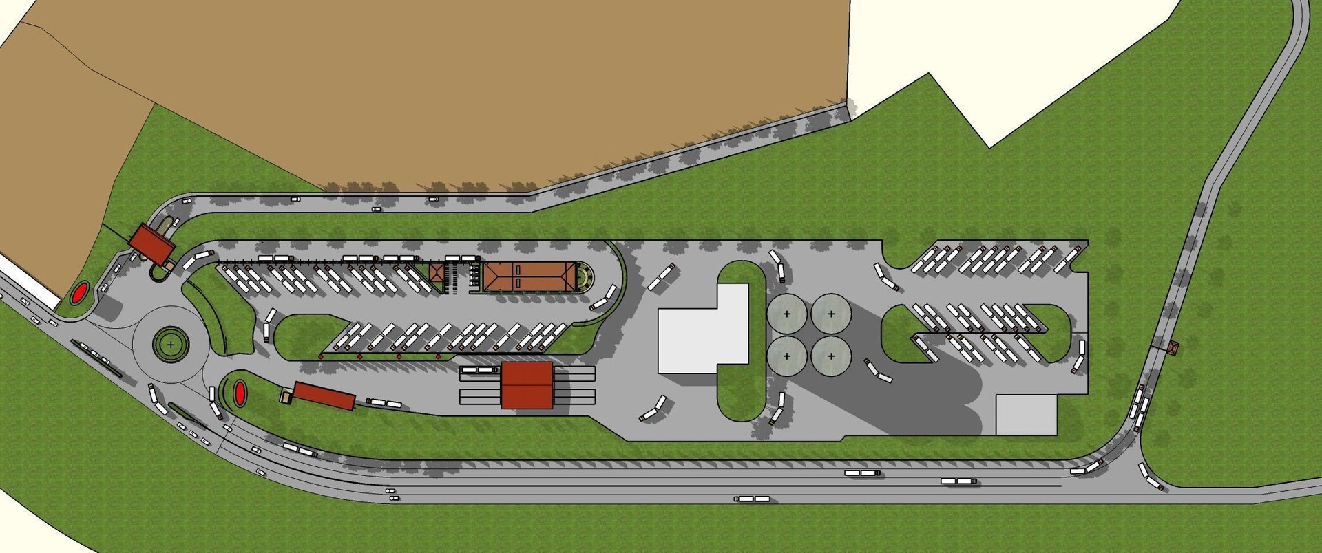 3D Layout Of Factory Entrance Model - TurboSquid 1887132