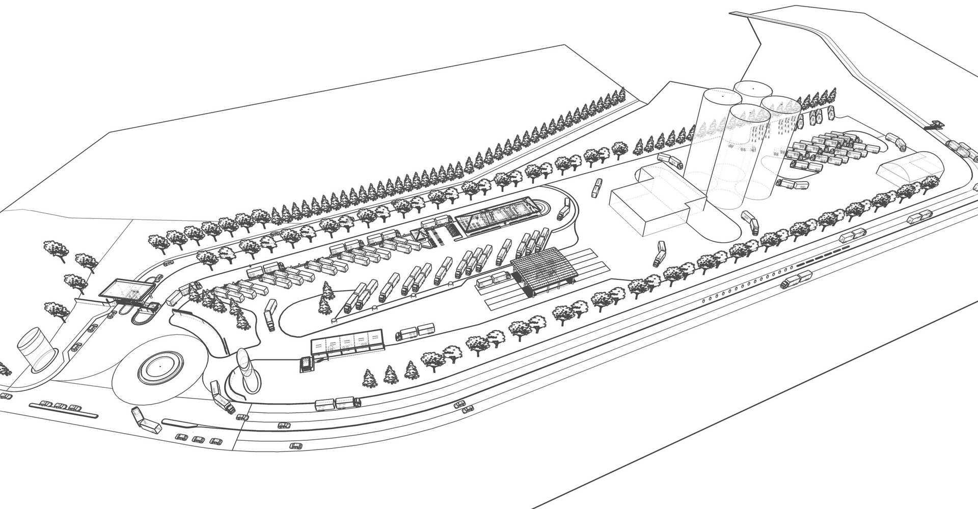 3D Layout Of Factory Entrance Model - TurboSquid 1887132