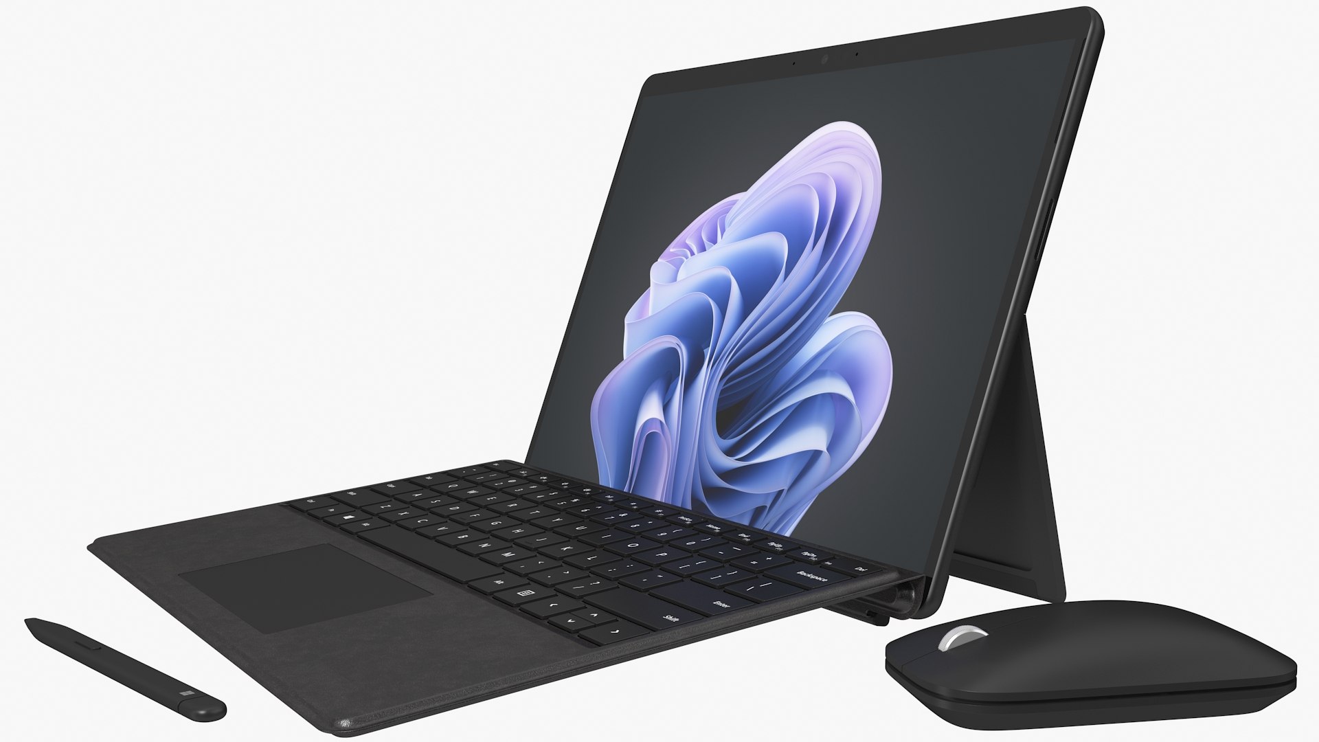 3D Microsoft Surface Pro 9 with Signature Type Covers Mobile Mouse Pen ...