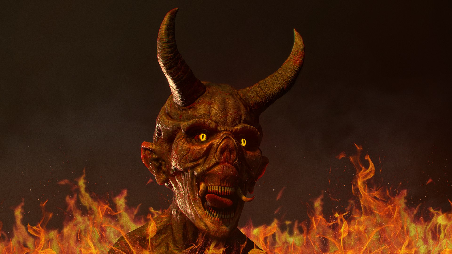 3D Bust Devil - TurboSquid 1313096