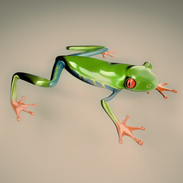3d dxf agalychnis callidryas frog