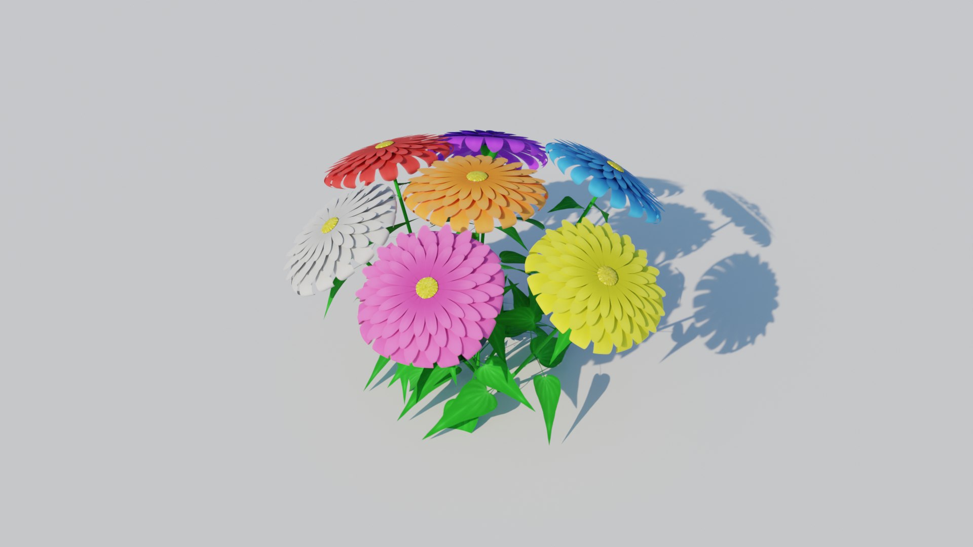 3D Stylized Zinnia Flower Model Model - TurboSquid 2382606
