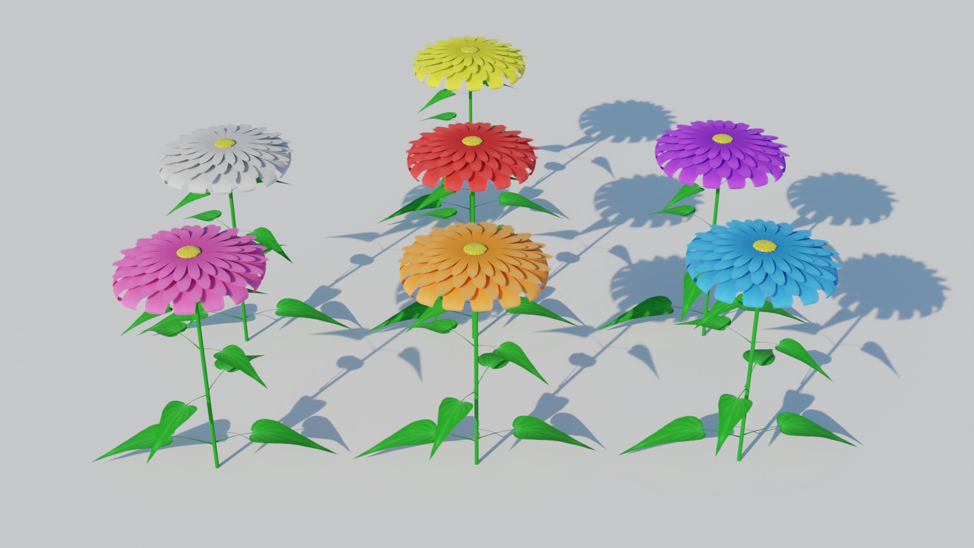 3D Stylized Zinnia Flower Model Model - TurboSquid 2382606