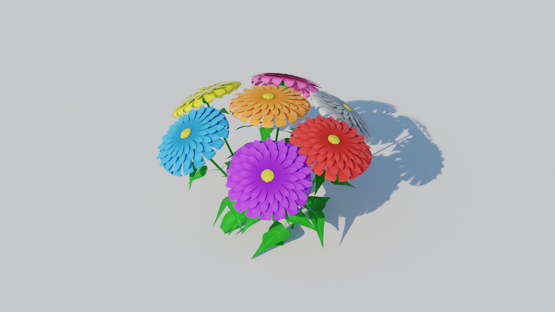 3D Stylized Zinnia Flower Model Model - TurboSquid 2382606