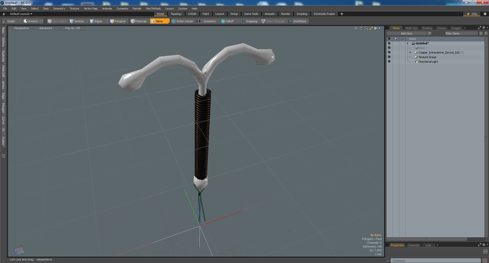 3D Copper Intrauterine Device IUD Model - TurboSquid 1926887