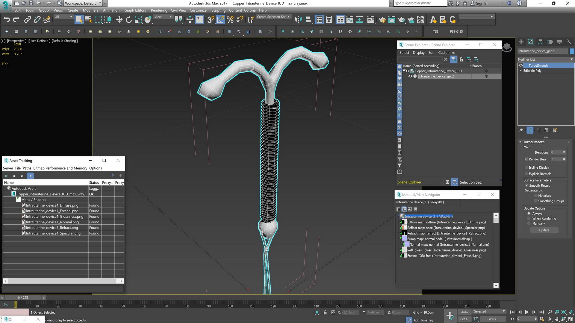 3D Copper Intrauterine Device IUD Model - TurboSquid 1926887