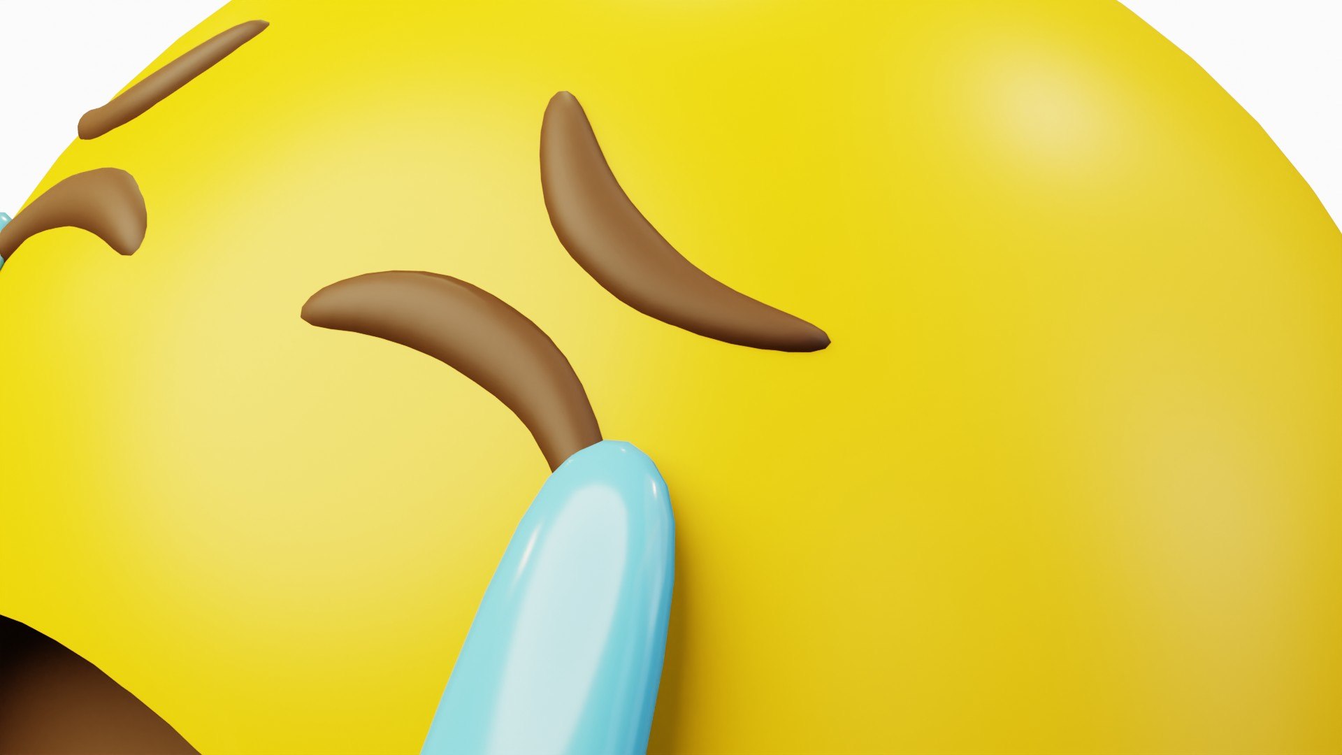 Crying Yellow Ball Emoticon Emoji Or Smiley 3D Model - TurboSquid 2017700