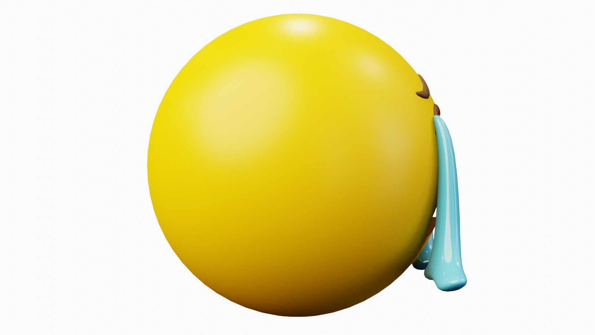 Crying Yellow Ball Emoticon Emoji Or Smiley 3D Model - TurboSquid 2017700