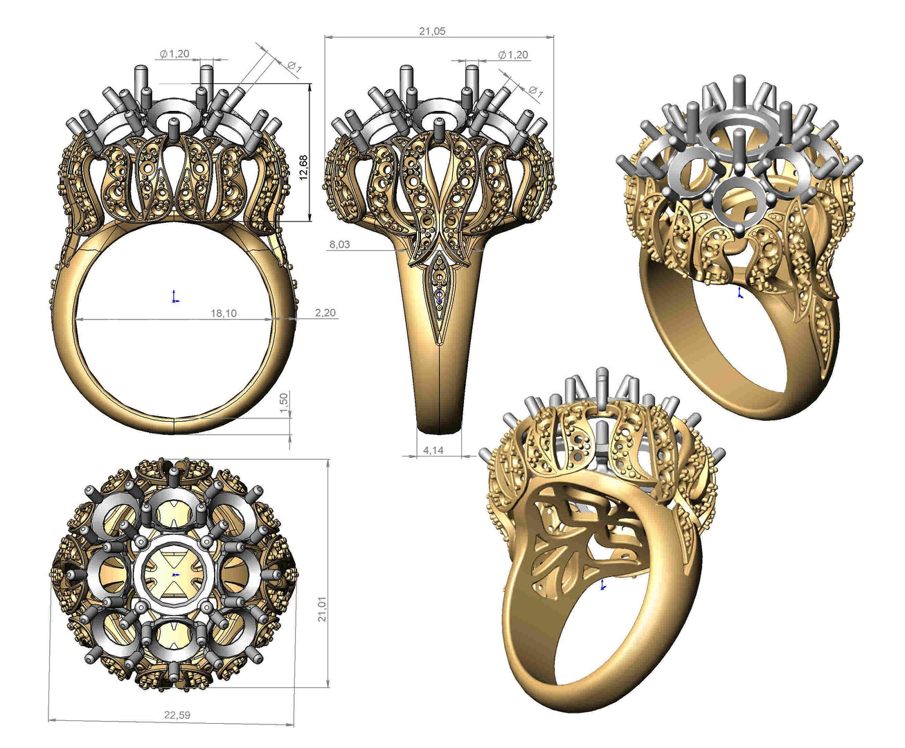 3d ring model