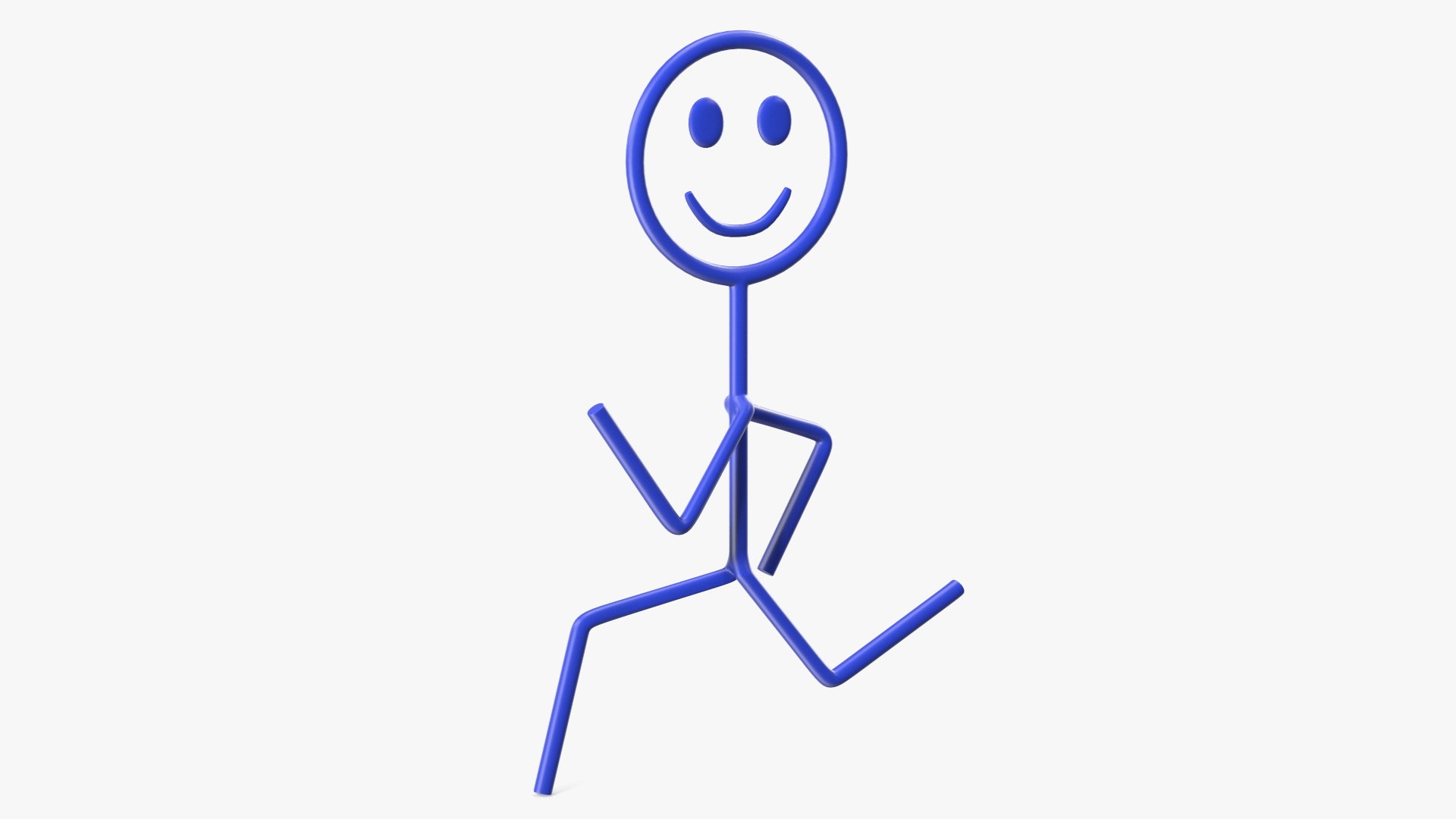 3D Simple Stickman Running Pose Blue Model - TurboSquid 2088553