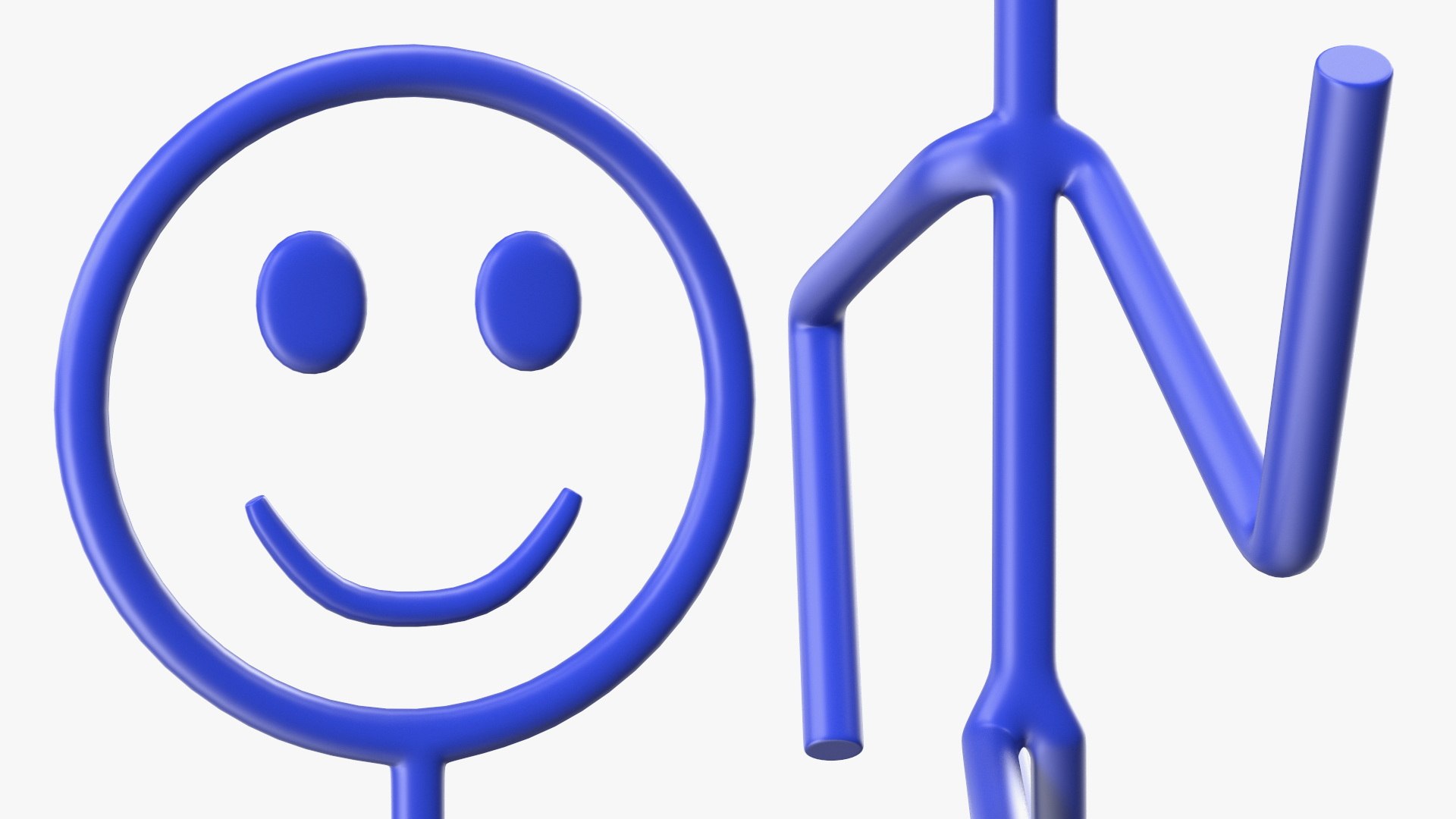3D Simple Stickman Running Pose Blue Model - TurboSquid 2088553