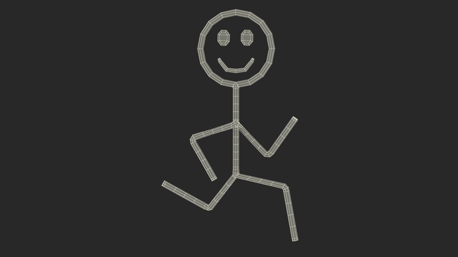 3D Simple Stickman Running Pose Blue Model - TurboSquid 2088553