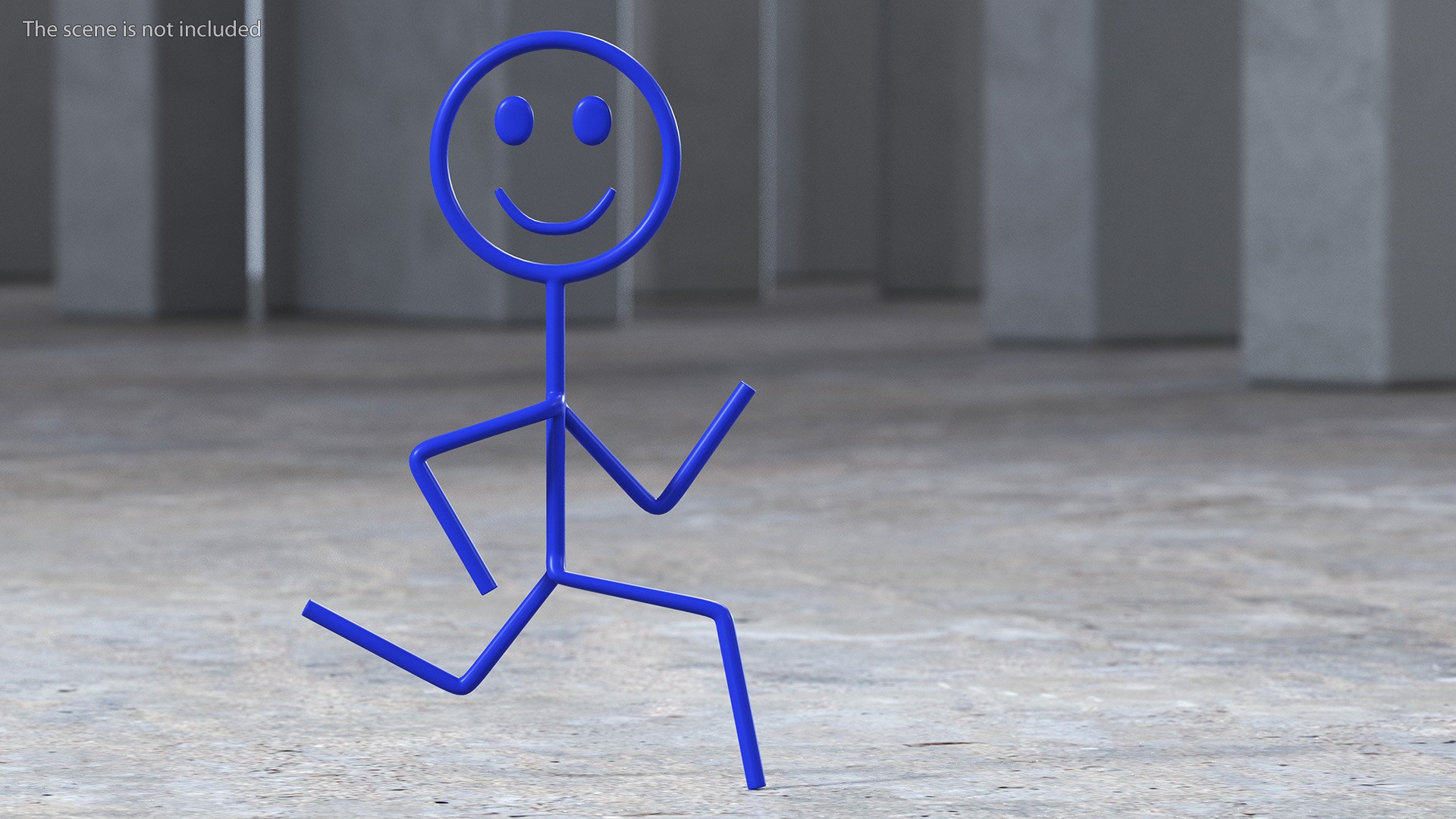 3D Simple Stickman Running Pose Blue Model - TurboSquid 2088553