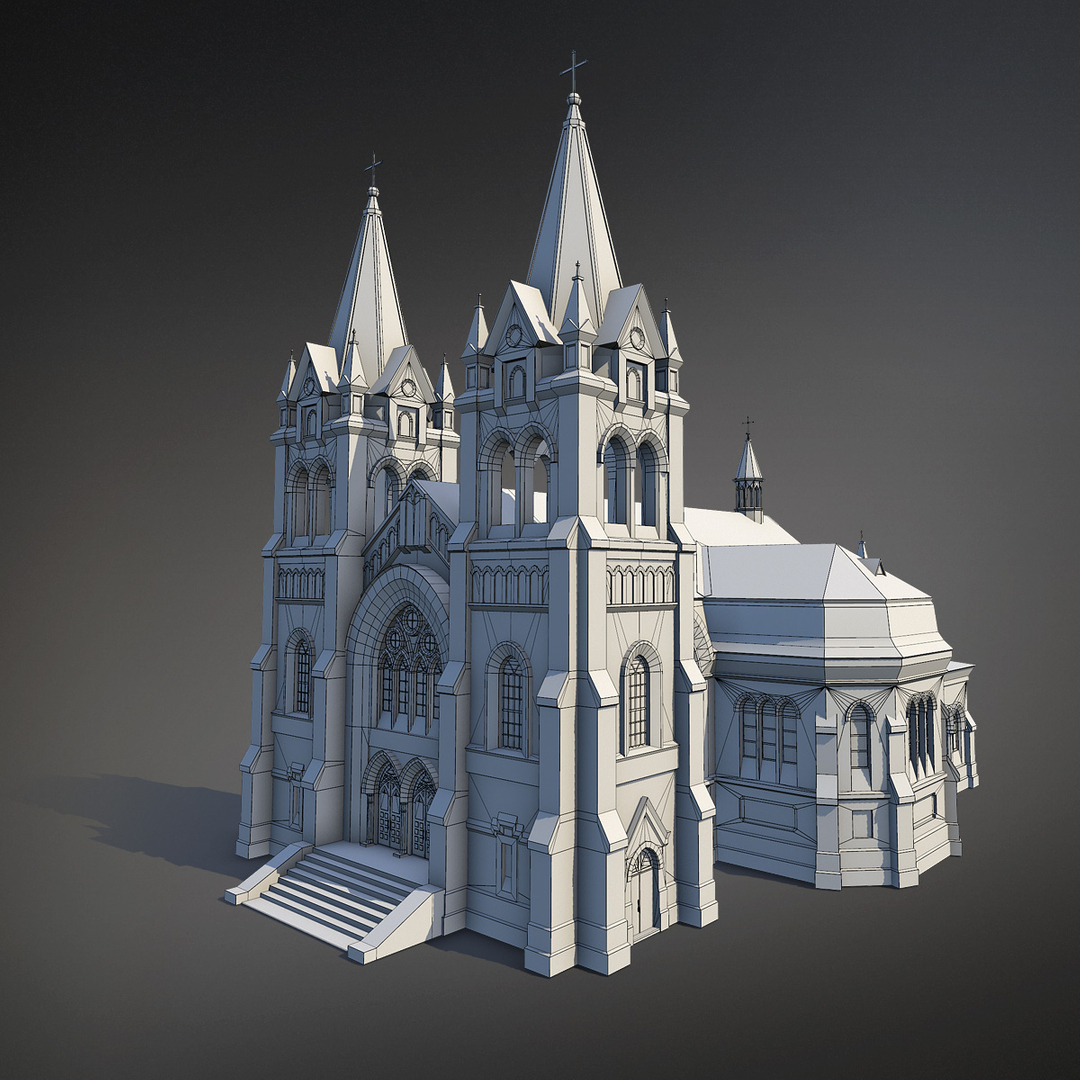 gothic cathedral 3d 3ds