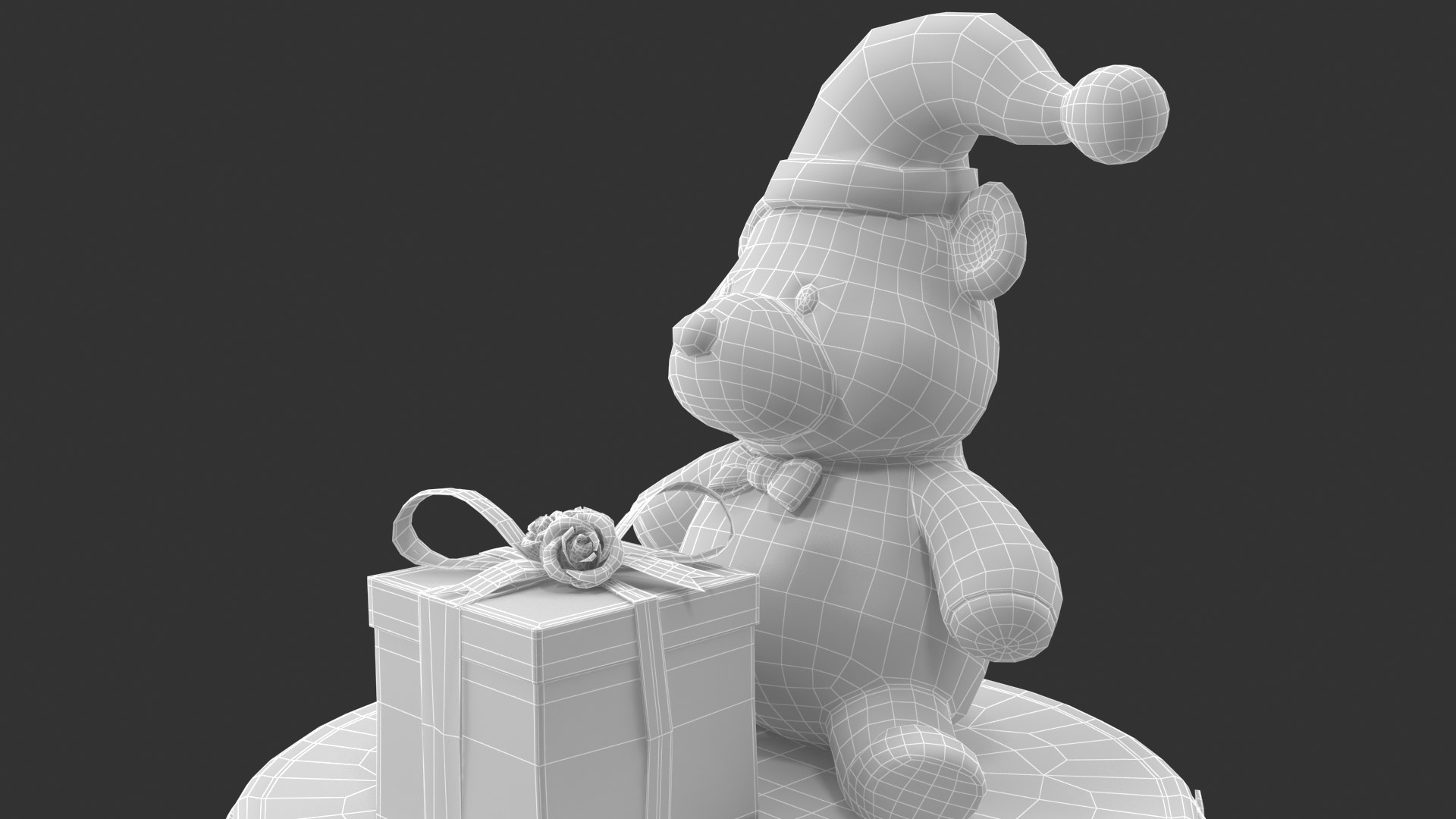3D Model Christmas Bear Gift - TurboSquid 1666499
