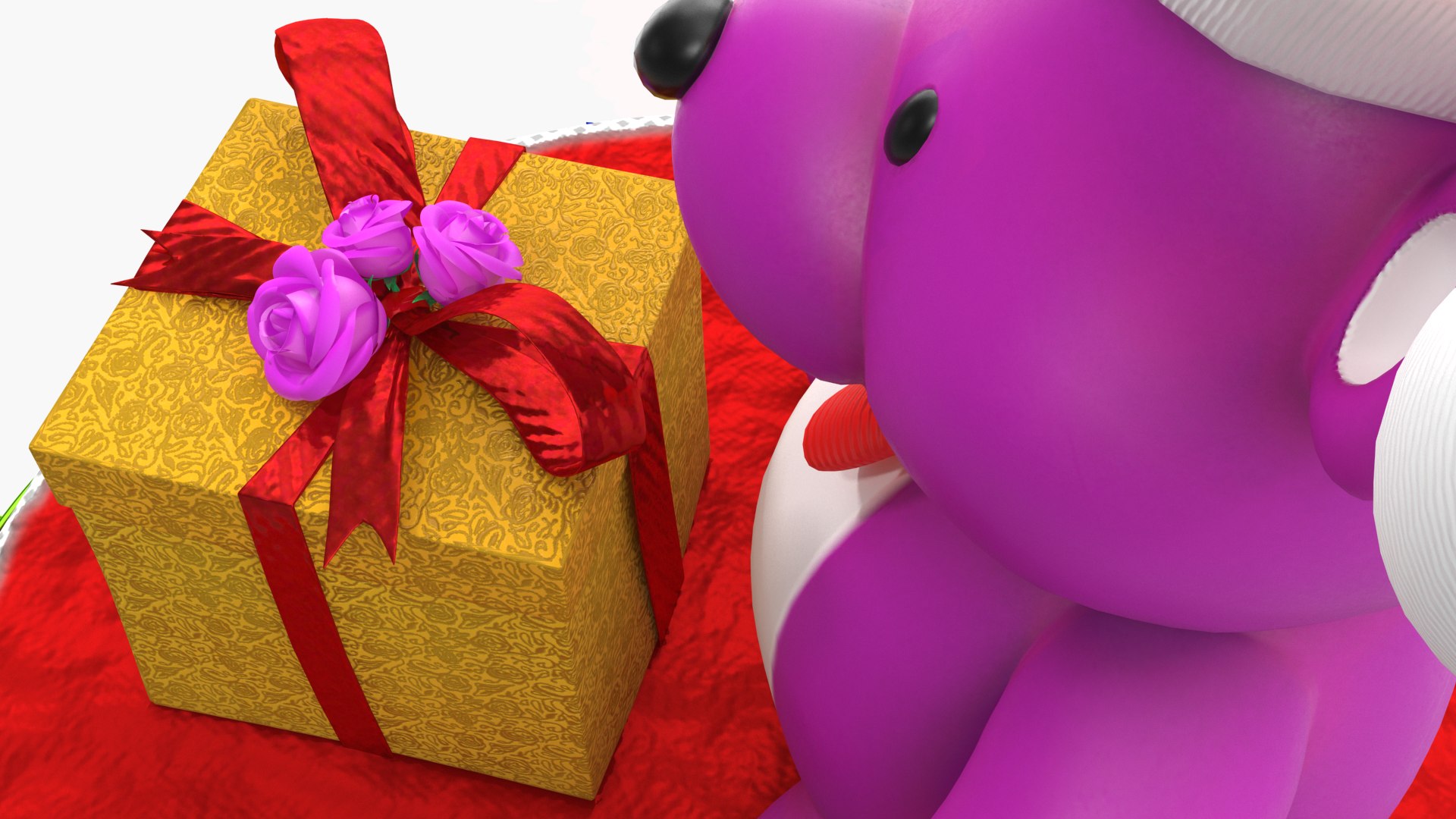 3D Model Christmas Bear Gift - TurboSquid 1666499