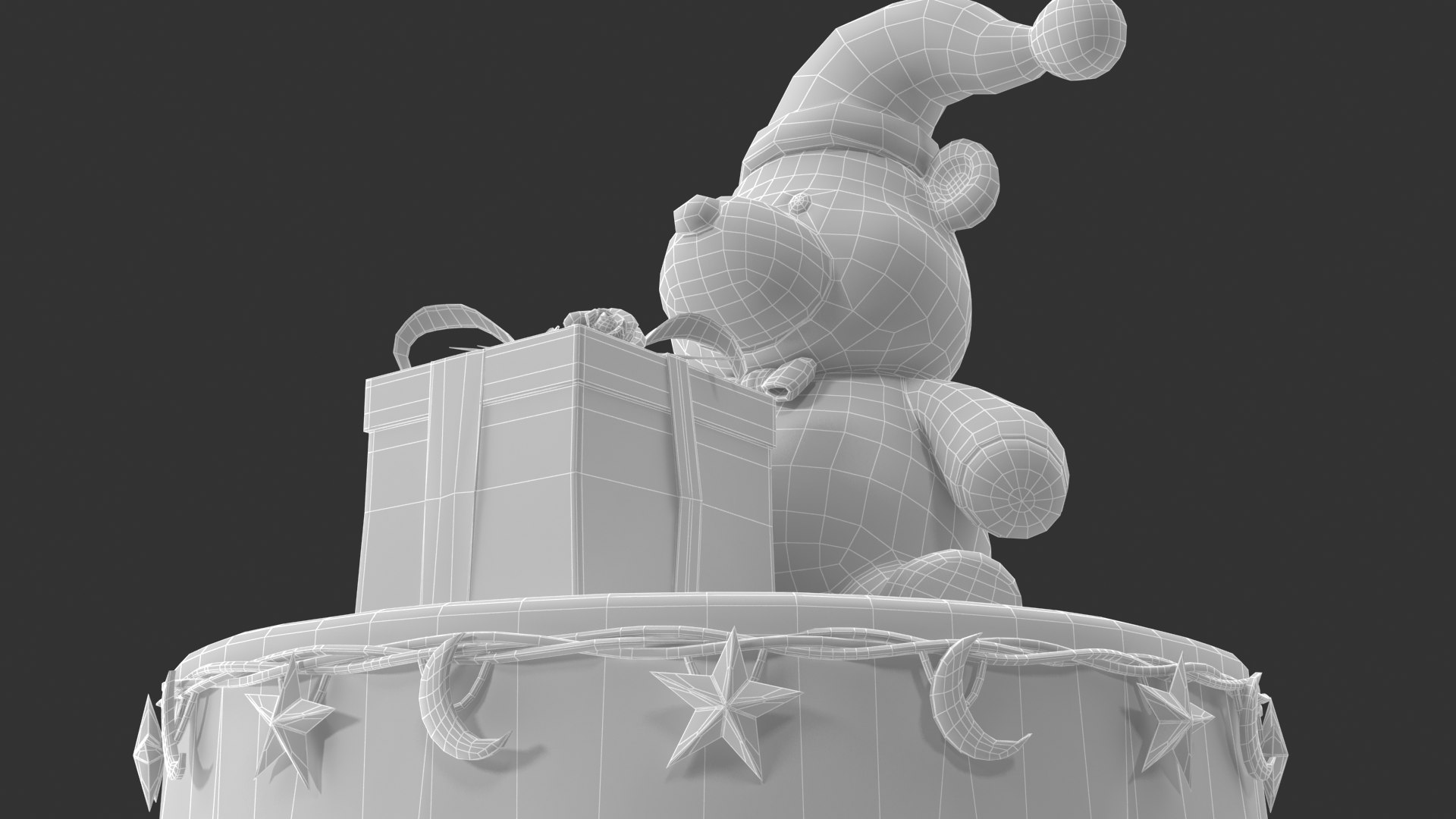 3D Model Christmas Bear Gift - TurboSquid 1666499
