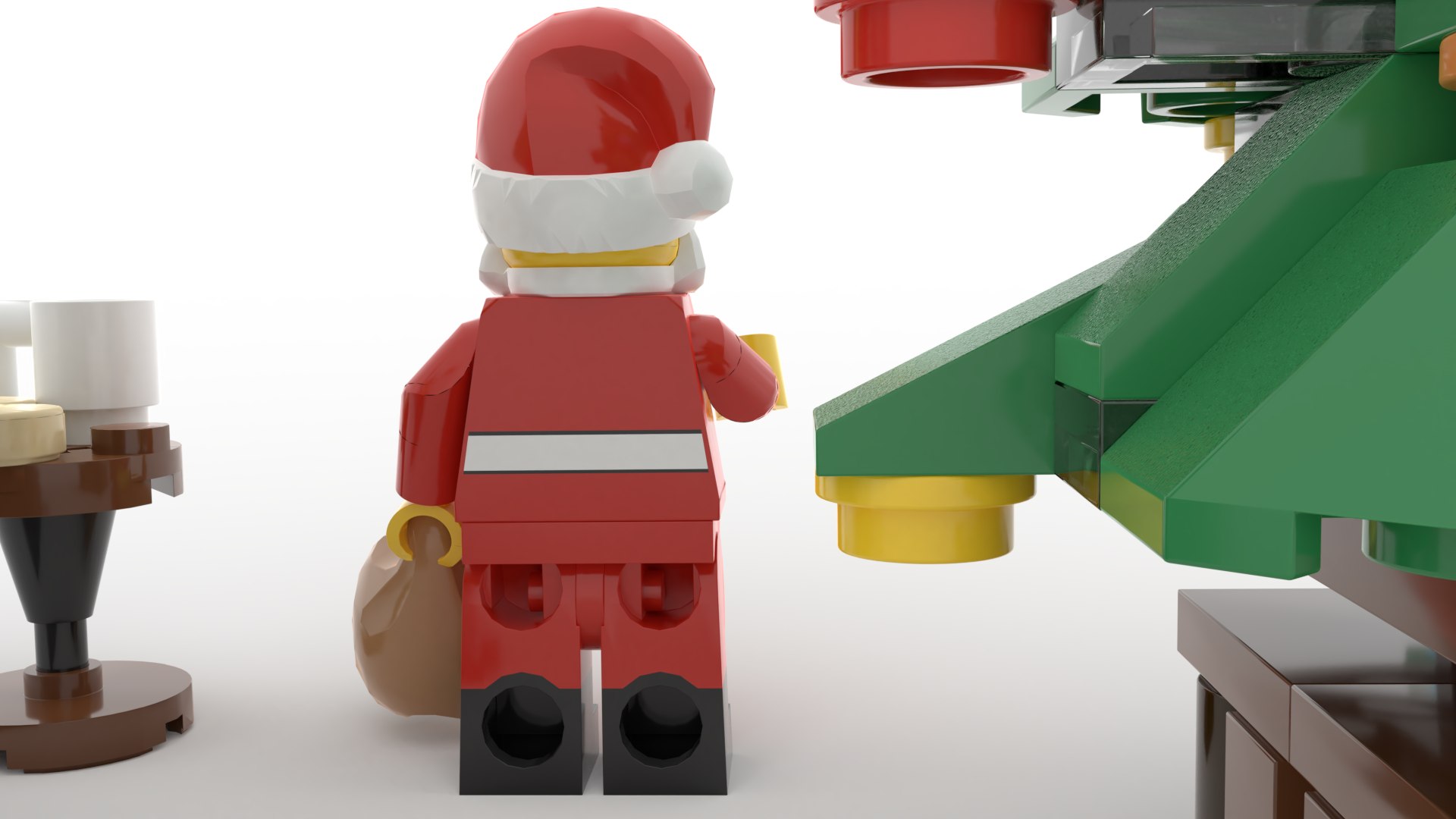 3D Lego Santa With Fireplace And Christmas Tree Model - TurboSquid 2006359