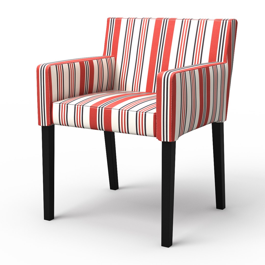 3d model nils dining chair armrests