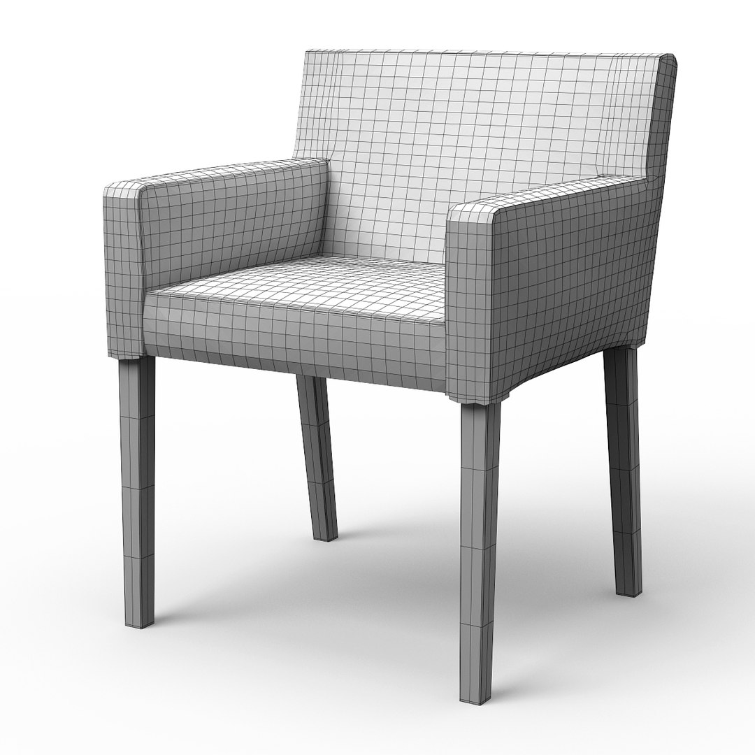 3d model nils dining chair armrests