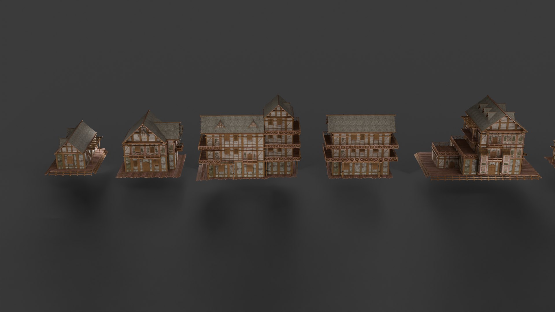 3D Medieval Houses Pack - TurboSquid 2506872