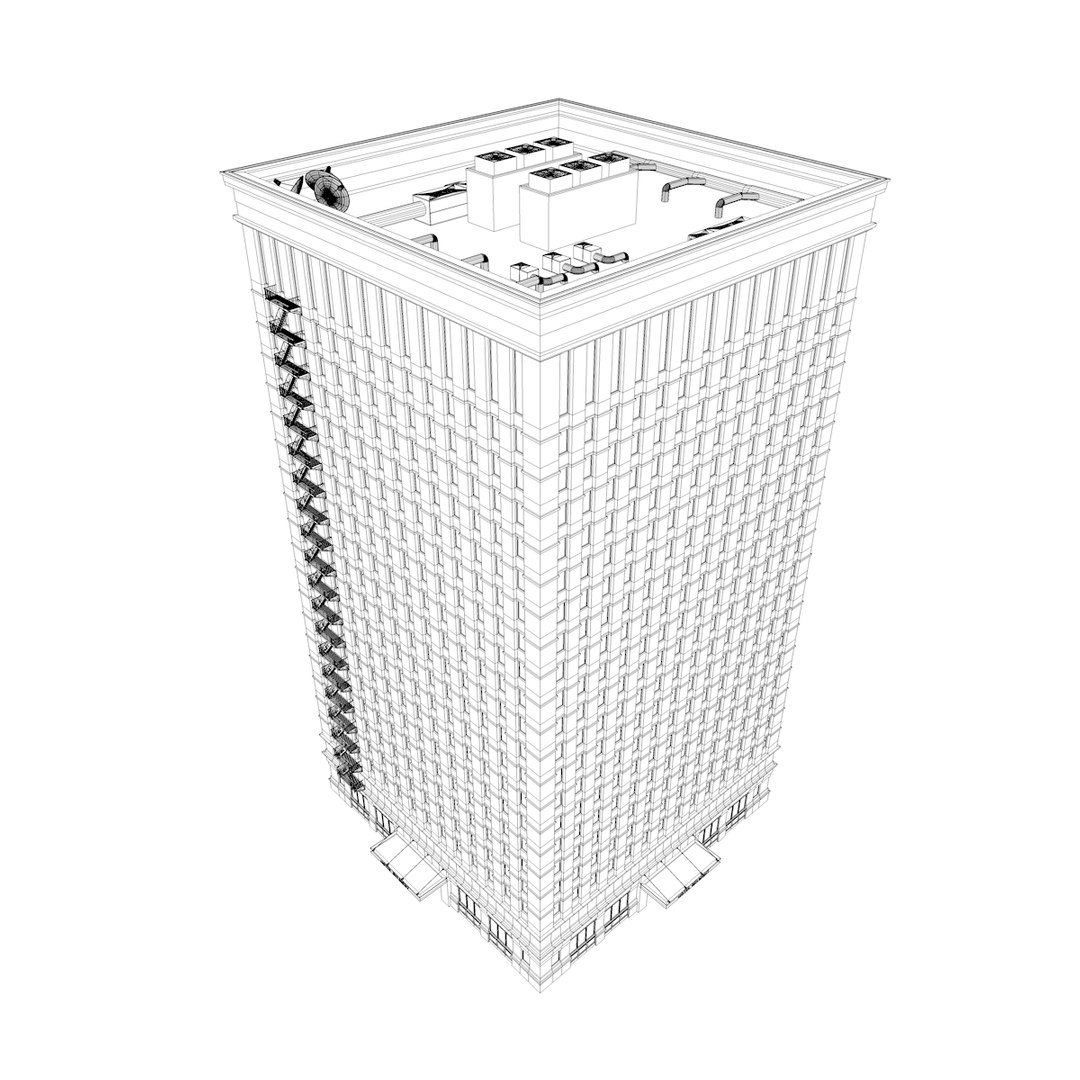 Classically Building Tower 3d Model