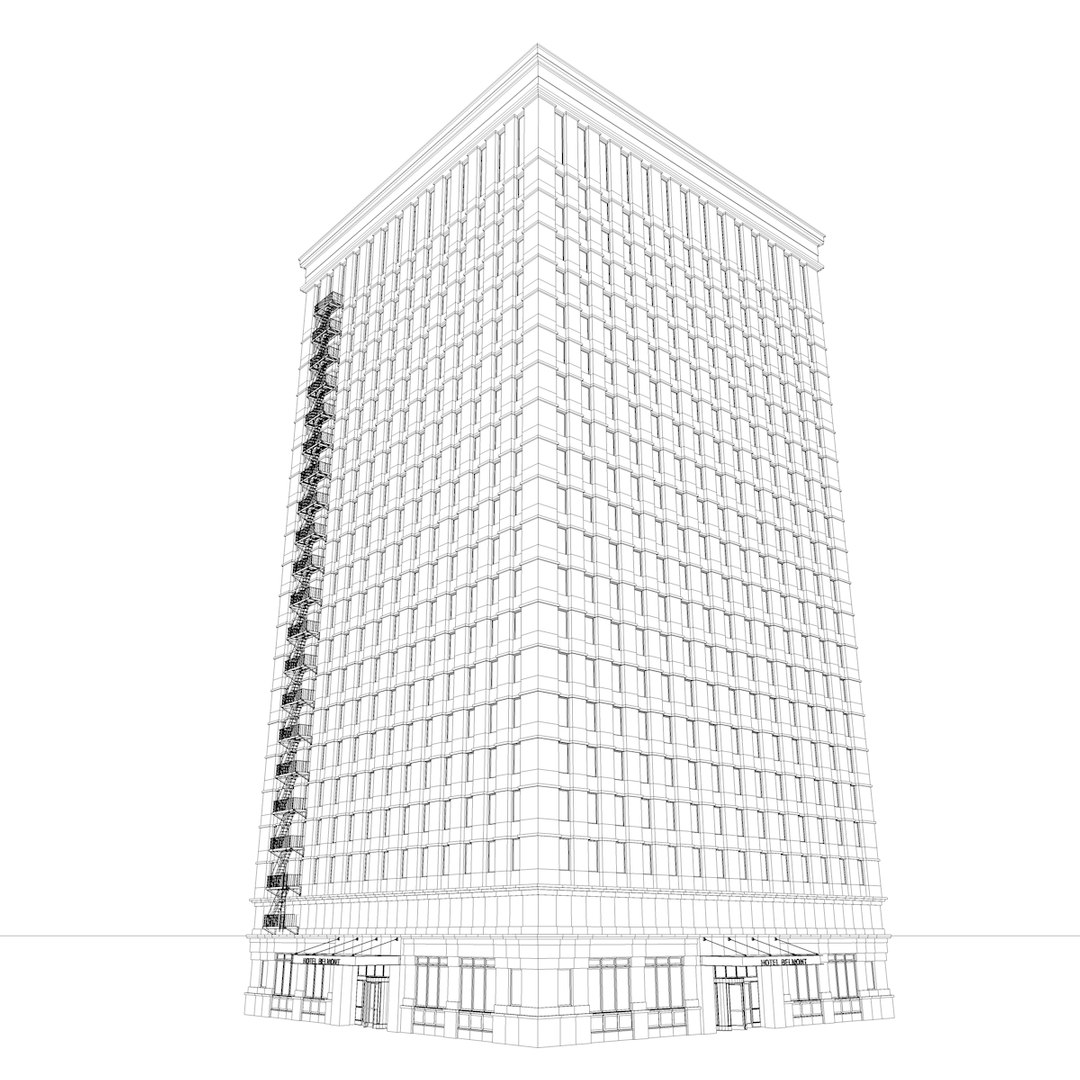 Classically Building Tower 3d Model