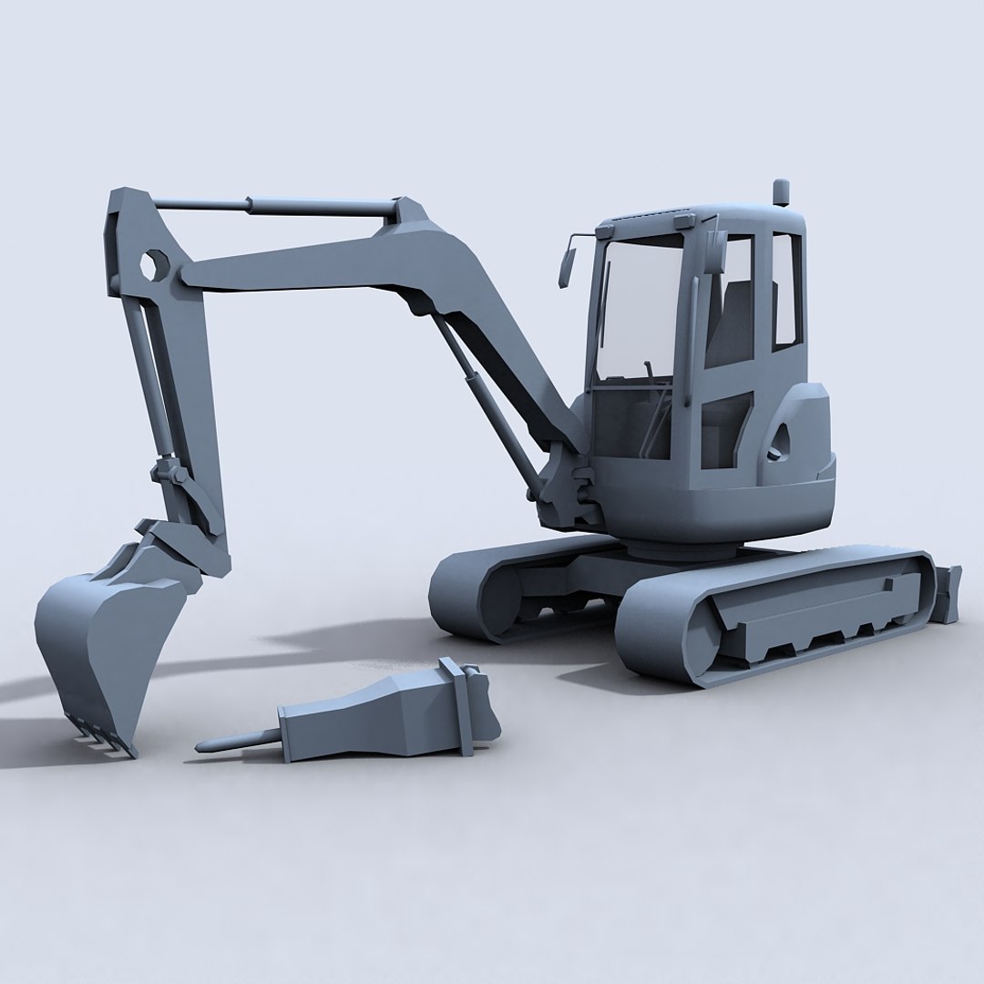 Mini Excavator 3d Model