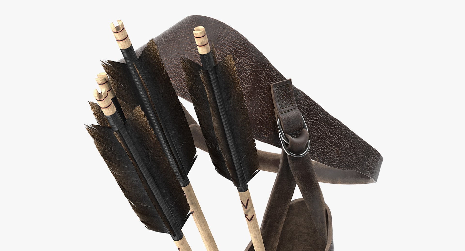 Viking Bow Quiver Letaher 3D Model - TurboSquid 1383569
