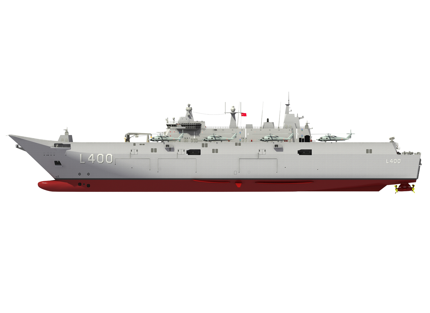 3D tcg anadolu lhd ship model - TurboSquid 1554232