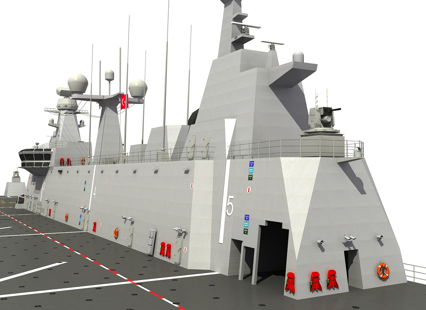 3D tcg anadolu lhd ship model - TurboSquid 1554232